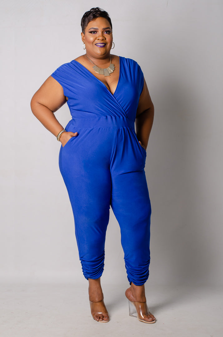 Payton Jumpsuit - Blue – Phierce Plus